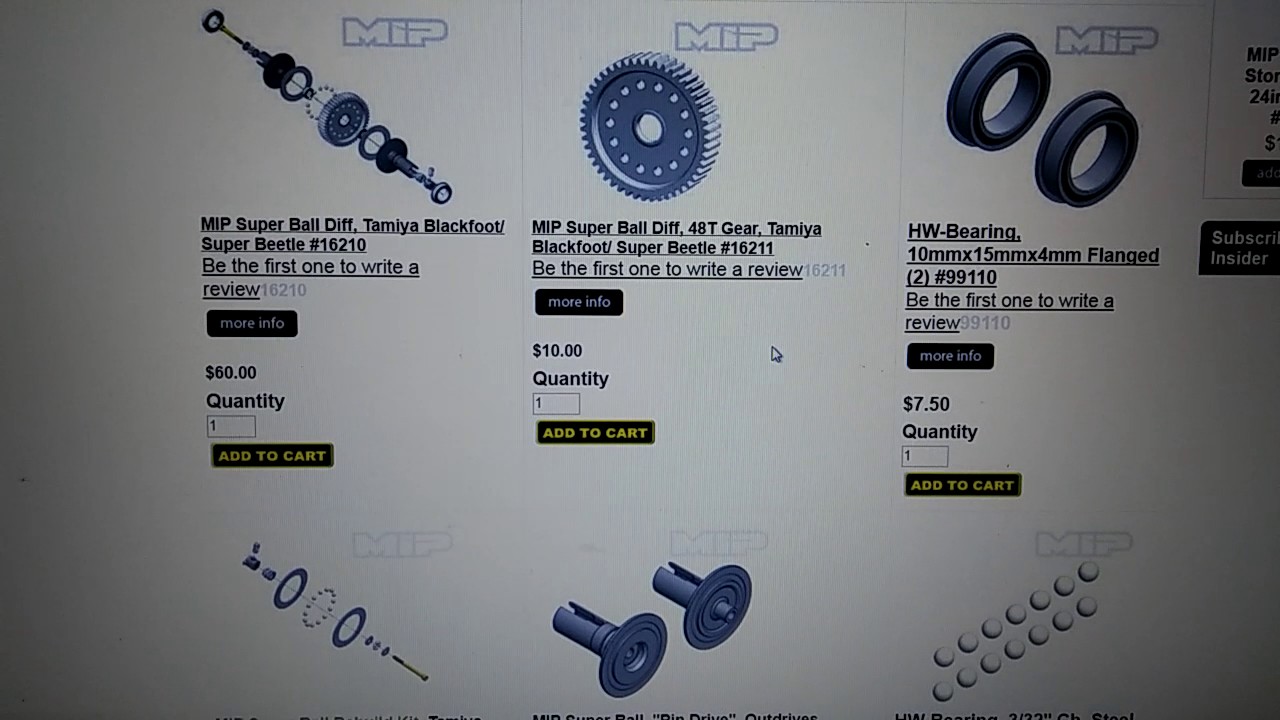 MIP Ball Diff for Tamiya Monster Beetle!!!!! - YouTube