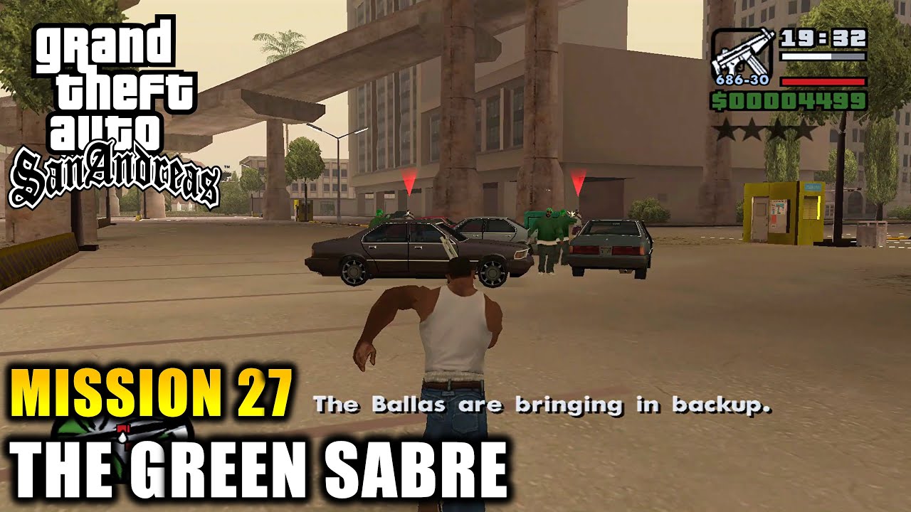 GTA SAN ANDREAS - MISSION #27 - THE GREEN SABRE (FHD) WITHOUT CUTSCENES ...