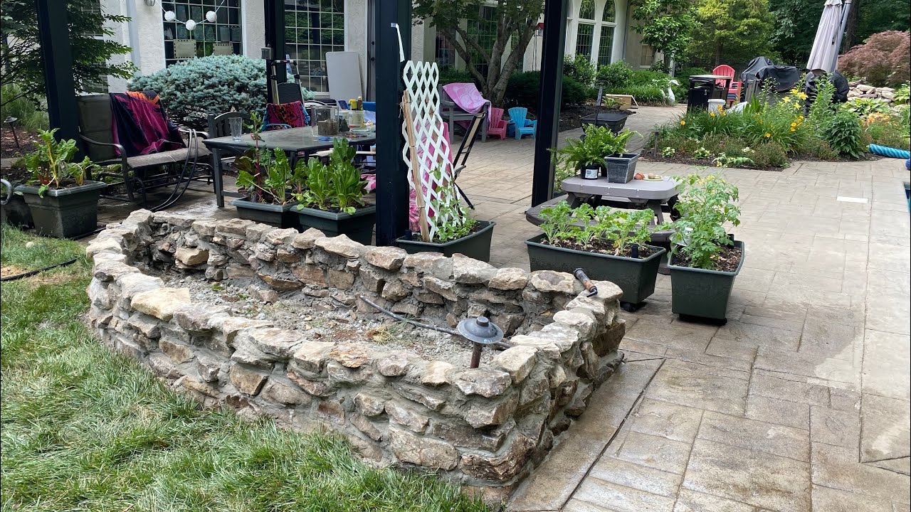 Raised Stone Flower Beds Stone Garden Bench In Wall | Plant & Flower