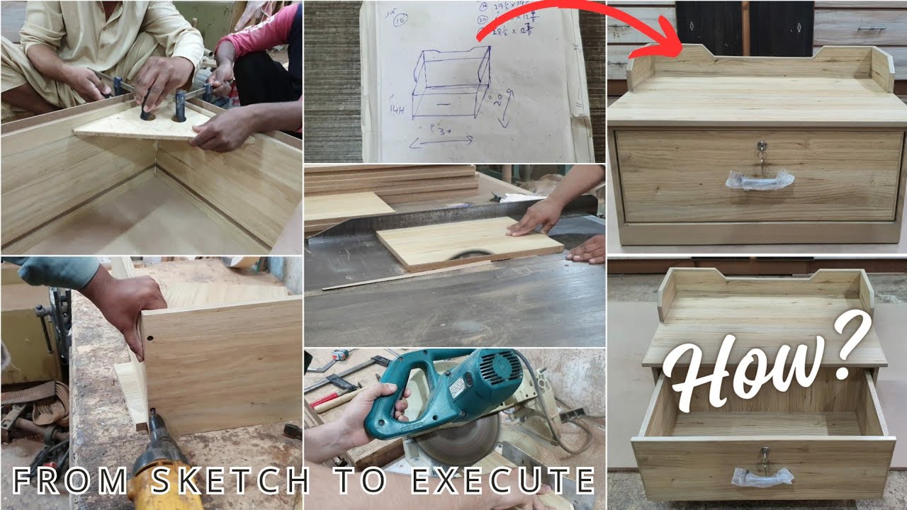 How To Make a Floor Sitting Writing Desk | From Sketch To Execution ...