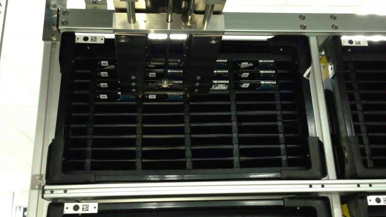 TestWorks Group HDD handling and transfer system - YouTube