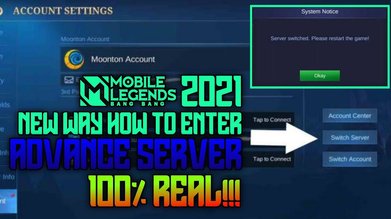 NEW AND EASY WAY TO ENTER ADVANCE SERVER IN MLBB | 100% REAL!!! - YouTube