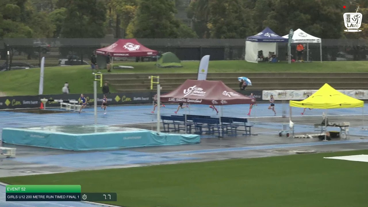 Girls U12 200m Timed Final 1: 2021 Commonwealth Bank State Track and ...