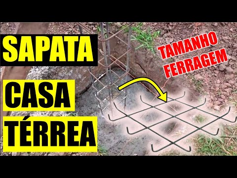 SAPATA para CASA TÉRREA - 1 LAJE - Tamanho Altura e Ferragem! - YouTube