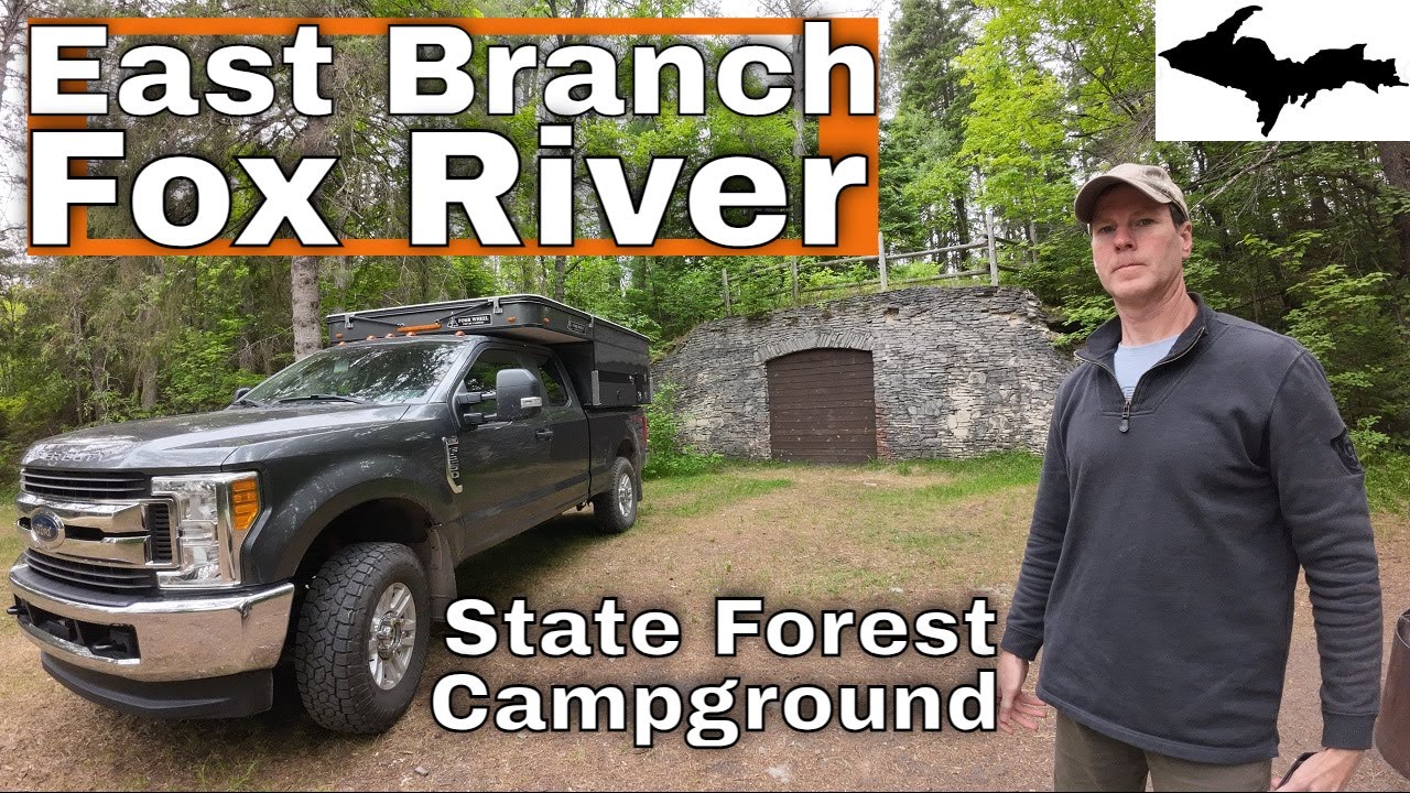 East Branch of Fox River: Michigan State Forest Campground #campgroundreviews - YouTube