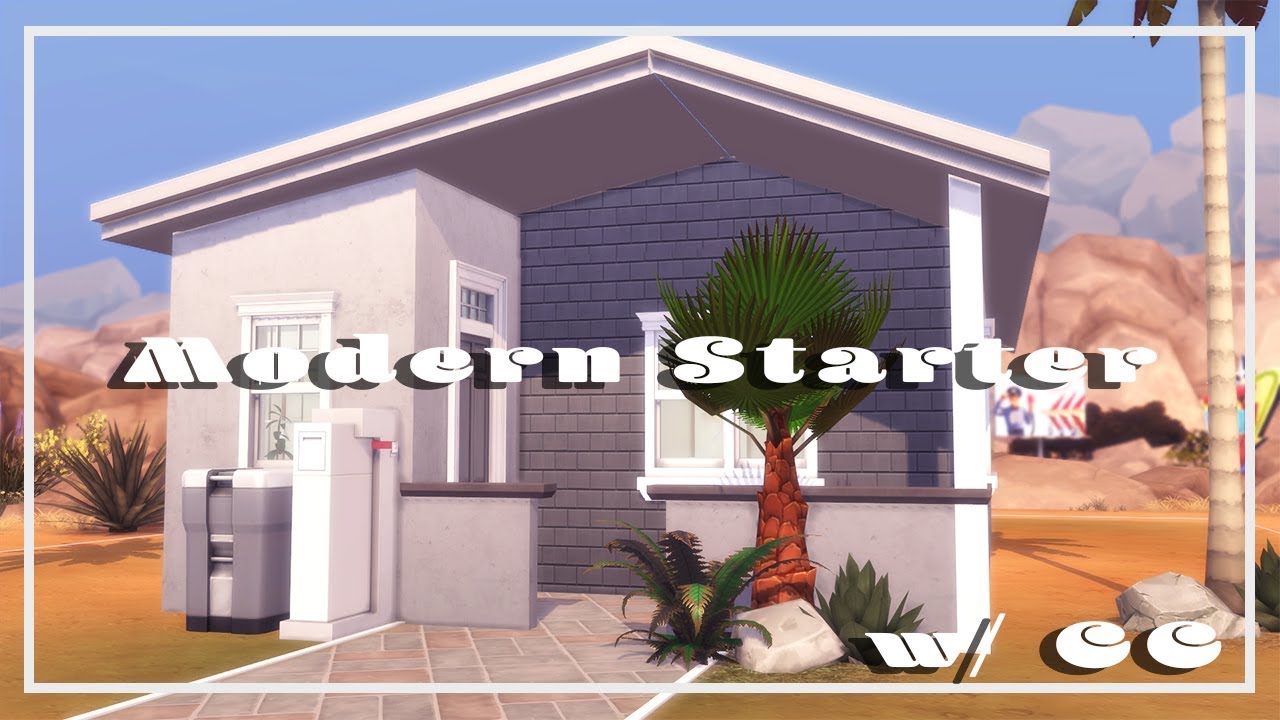 TS4 Speedbuild | Modern Desert Starter w/ CC - YouTube