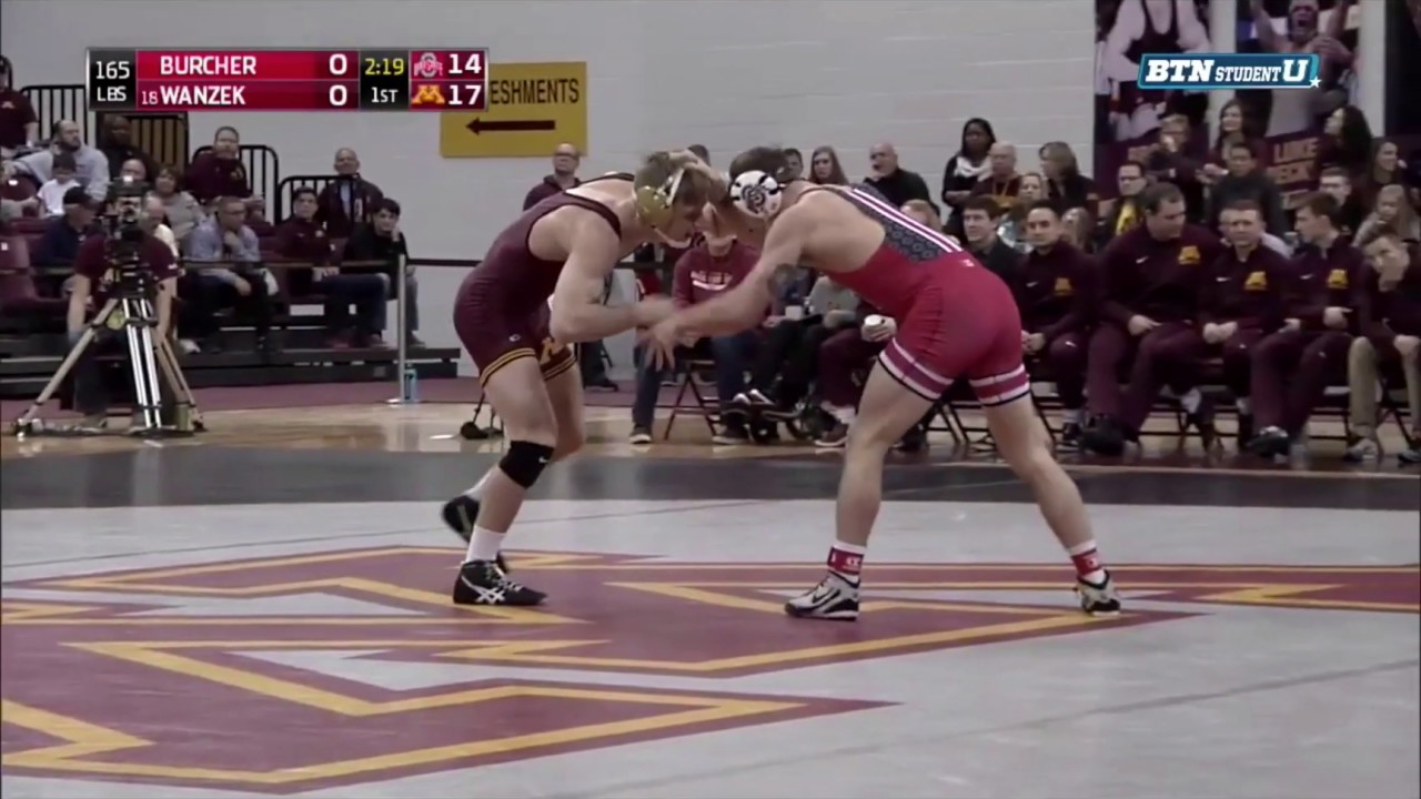 165lbs Nick Wanzek Minnesota dec Cody Burcher Ohio State - YouTube