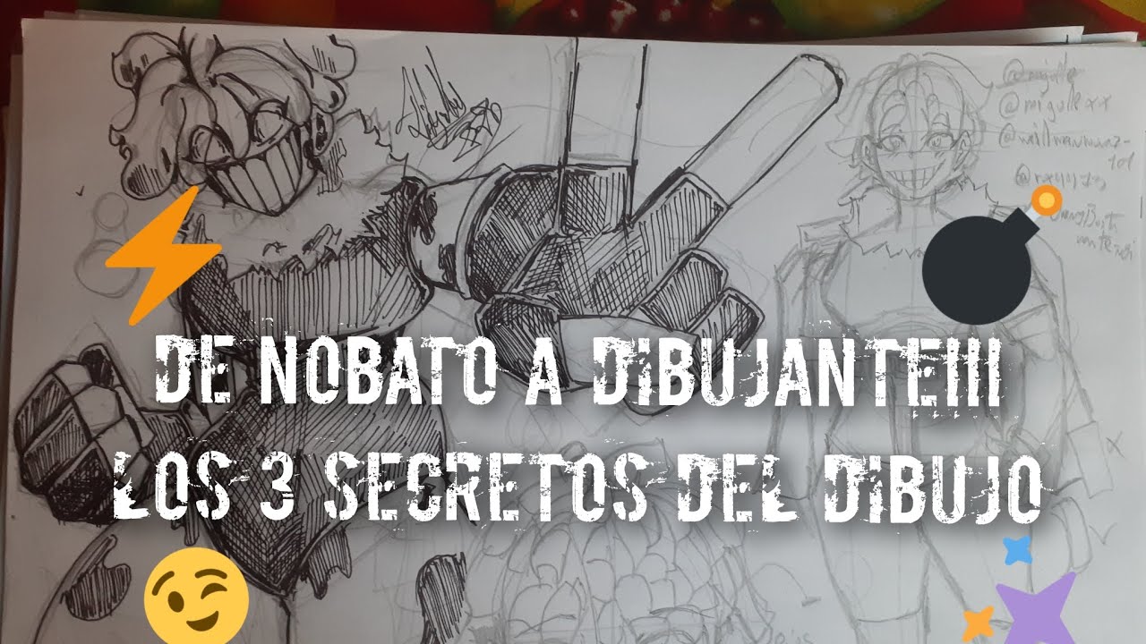 De novato a dibujantes;)...los 3 secretos del dibujo :) - YouTube