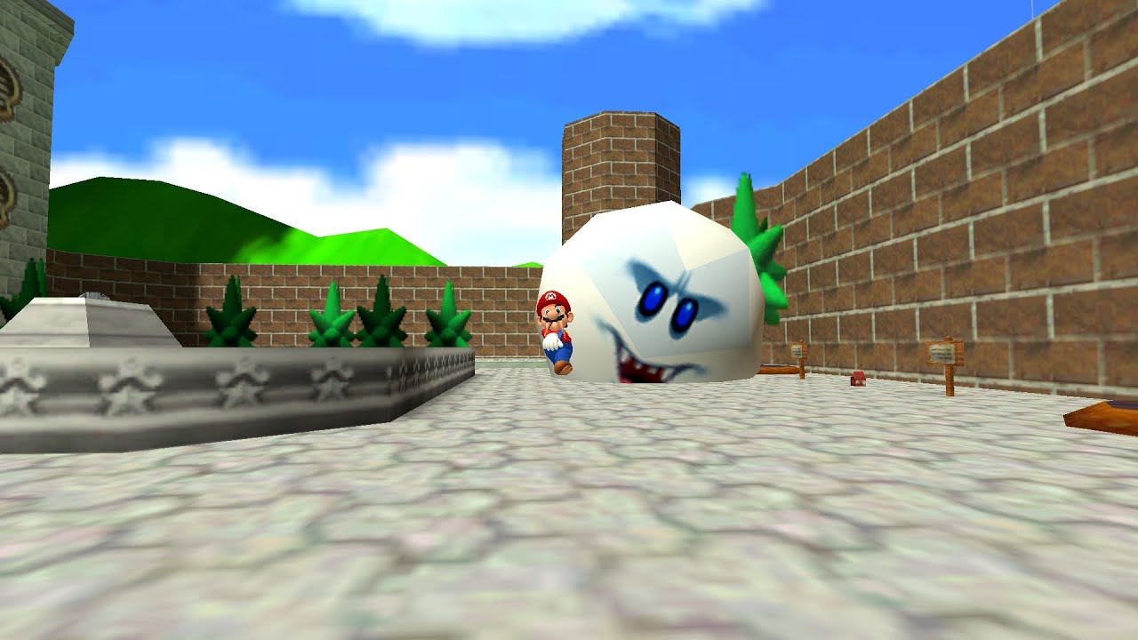 mario gets eaten by a boo - YouTube