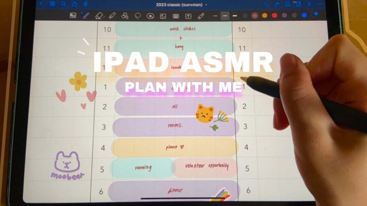 iPad ASMR ~ plan with me 🍓 - YouTube