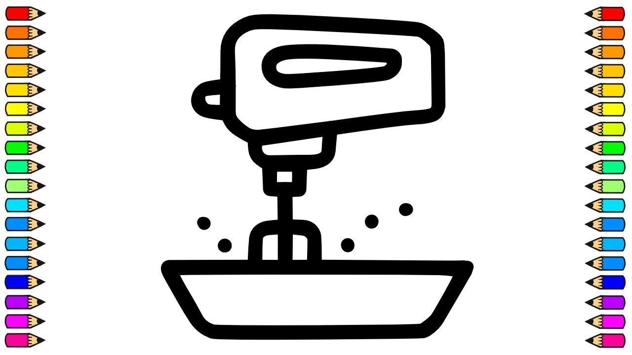 Cómo dibujar una BATIDORA / Dibujo de BATIDORA paso a paso / Dibujos ...