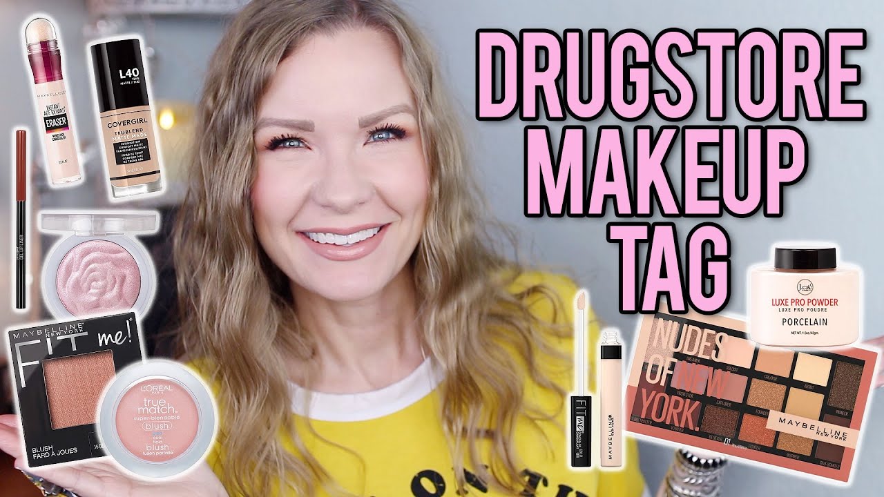 Drugstore Makeup Tag! | LipglossLeslie - YouTube