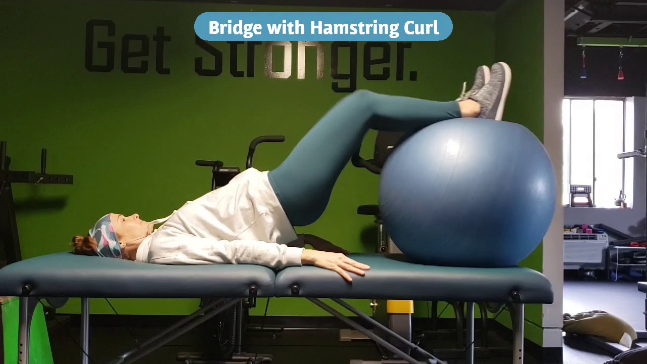 Bridge with Hamstring Curl - YouTube
