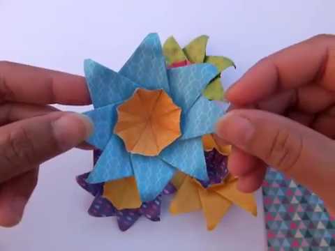 ORIGAMI SPIN FLOWER N.4 ( Tia MR ) - YouTube