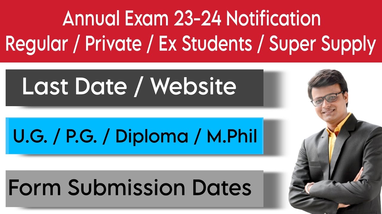 Annual Exam Notification 2023 - 2024 | UG | PG | Diploma | Complete ...