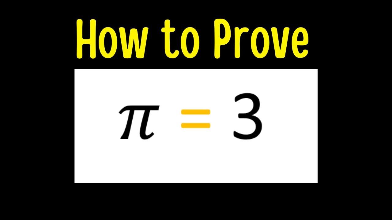 Proof of π = 3 - YouTube