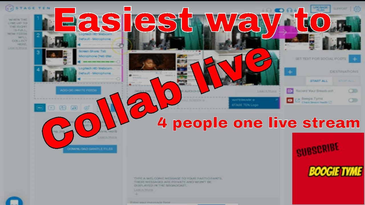 How to live collab with up to four people click video Stage ten link ...