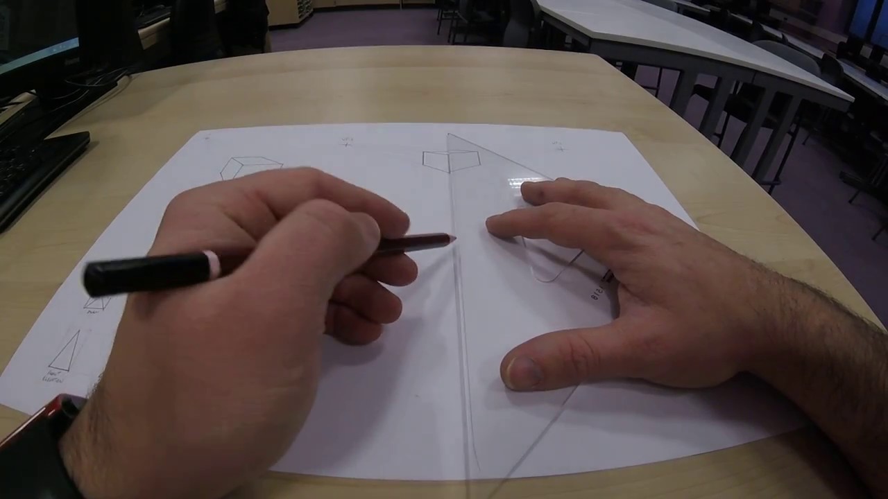 Two Point Perspective Pyramid - YouTube