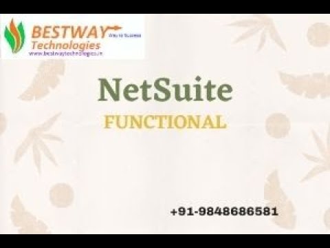 NetSuite Functional online training in Hyderabad, Bangalore, Pune ...