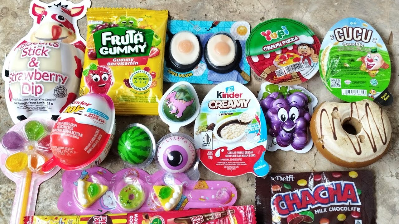 Hunting Yupi Fruta Gummy Donat Biskuit Sapi Permen Jelly 11,12 - YouTube