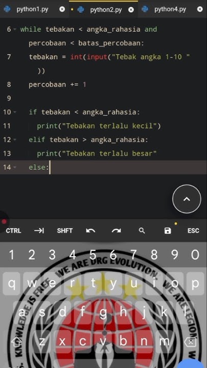 PART 4 || membuat angka rahasia menggunakan program python - YouTube