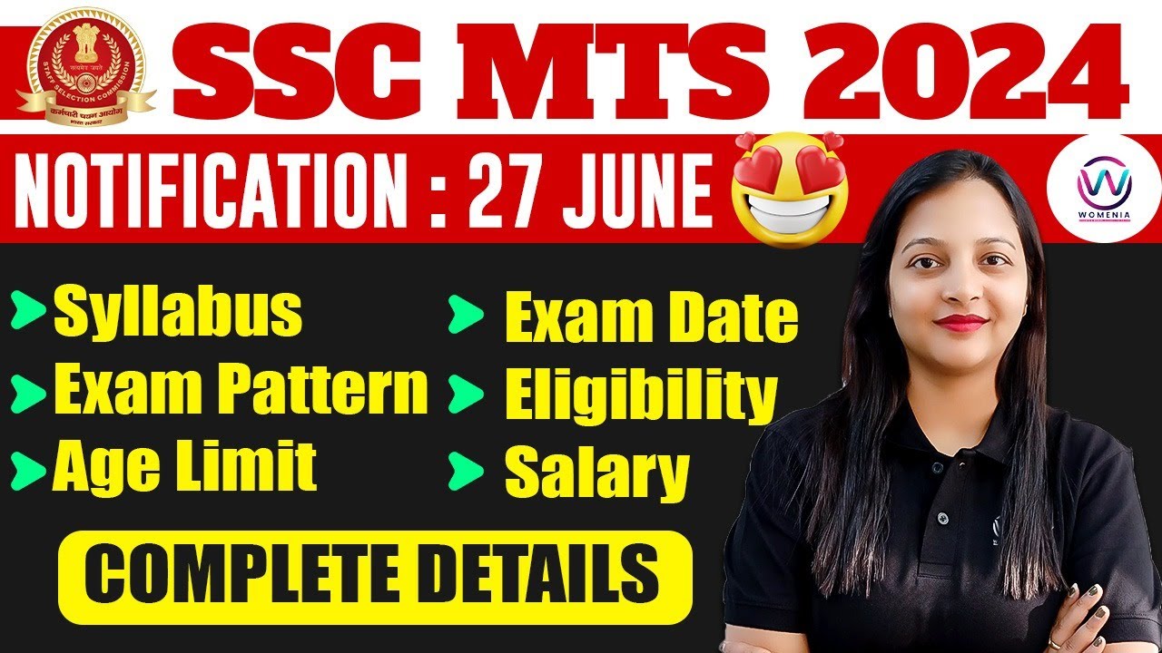 SSC MTS NOTIFICATION 2024 | SSC MTS SYLLABUS , SALARY,EXAM PATTERN ...