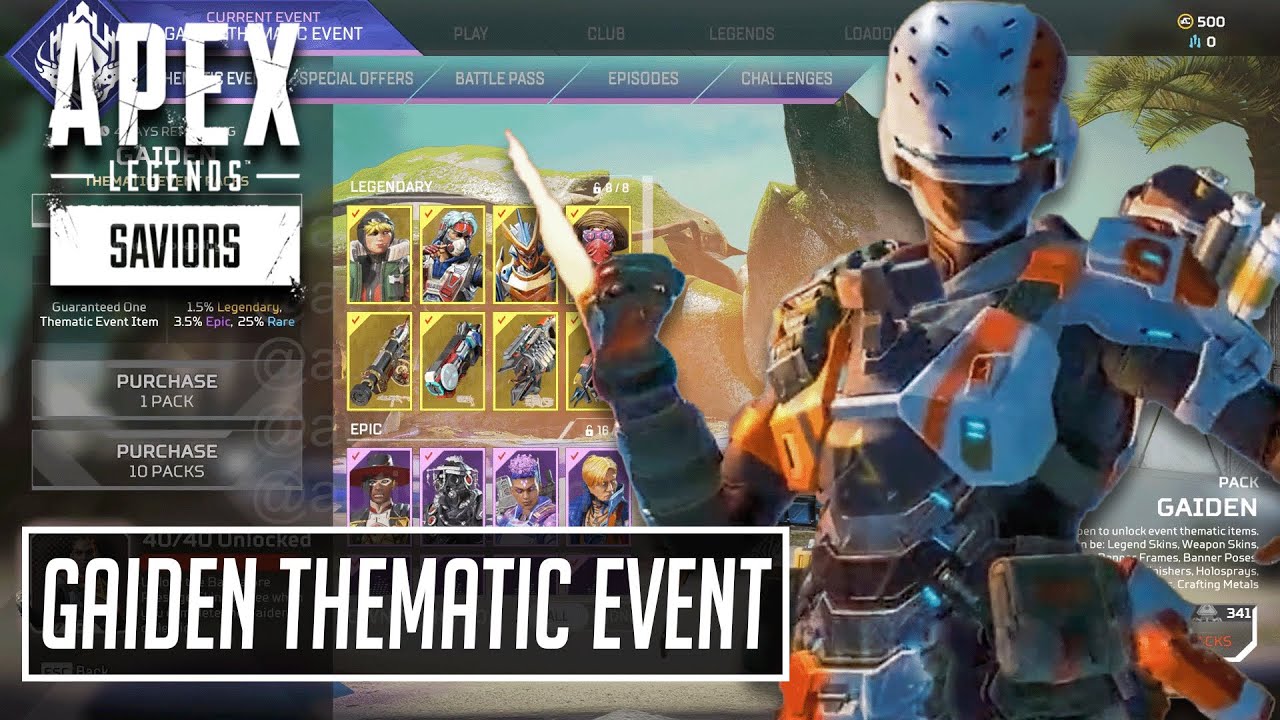 Full Gaiden Thematic Event Store Skin Showcase - Apex Legends - YouTube