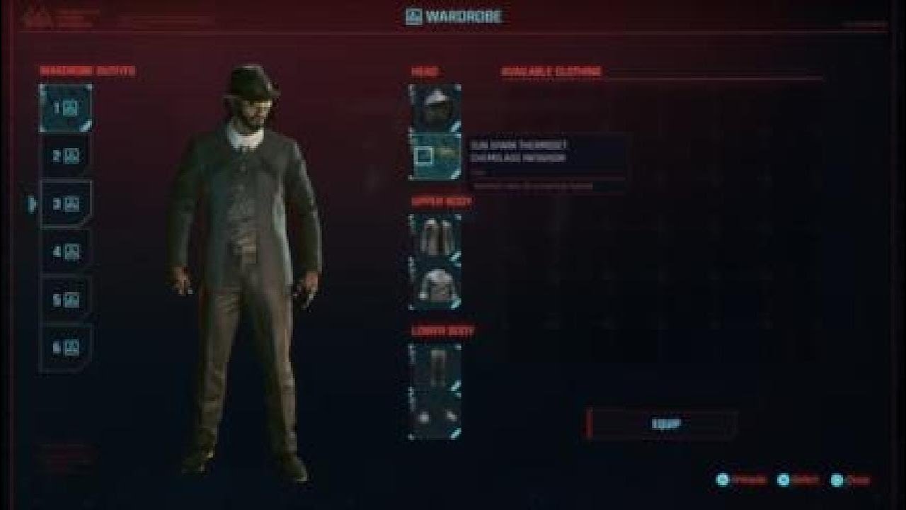Cyberpunk 2077 Corpo V's Wardrobe - YouTube