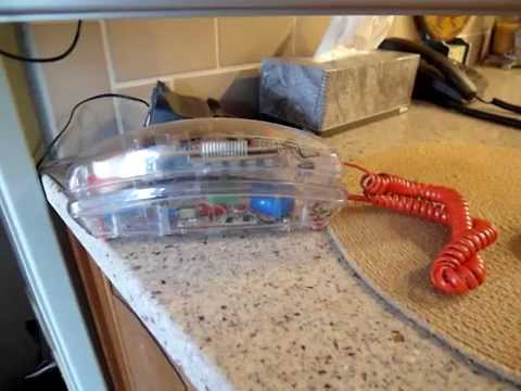Vintage Clear Home Phone LAN - YouTube