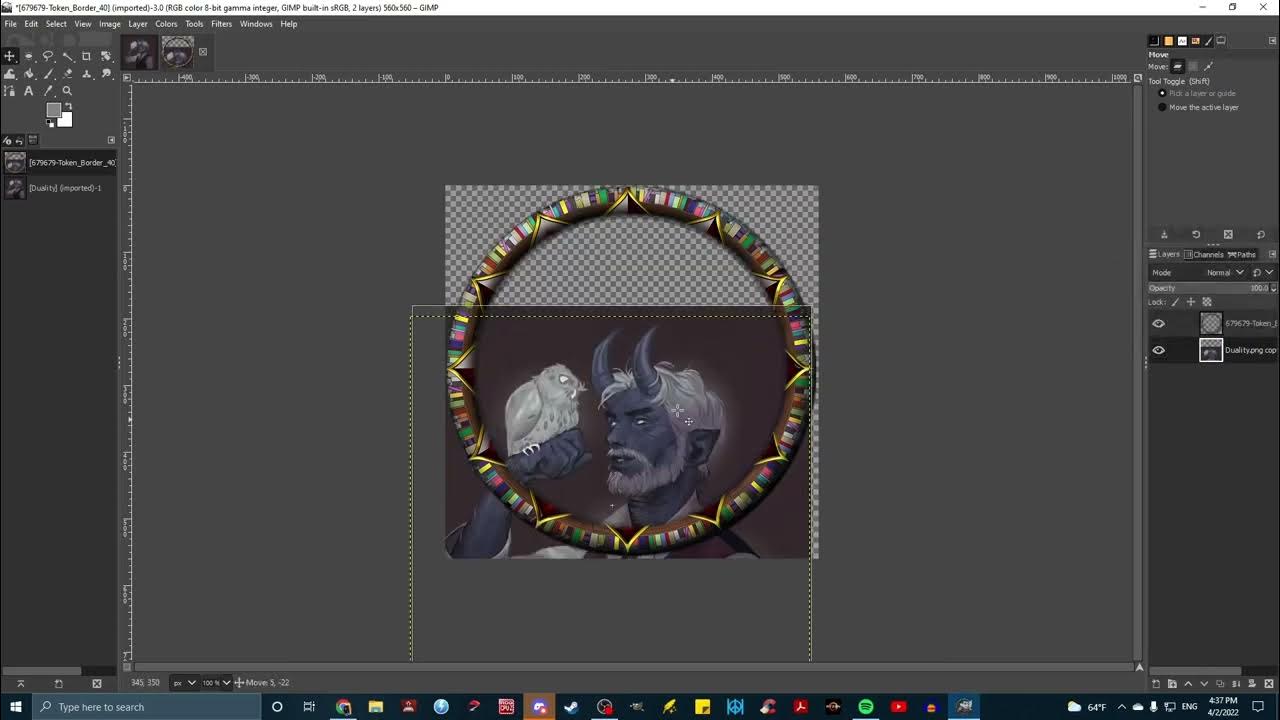Create Roll20 token with GIMP - YouTube