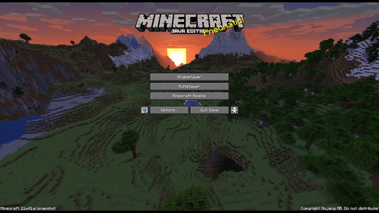 Minecraft 1.18 21w41a | New Menu Screen! No more broken seeds! - YouTube