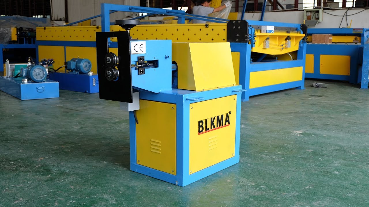 Round duct grooving machine or sale from BLKMA company - YouTube