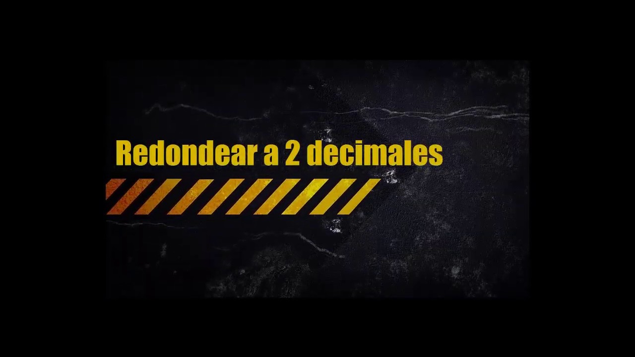 Cómo redondear números decimales a 2 decimales - YouTube