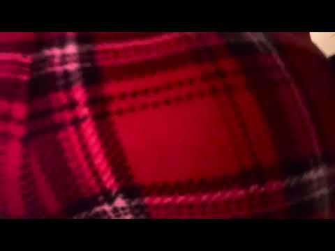 Girl farting On camera in plaid pants