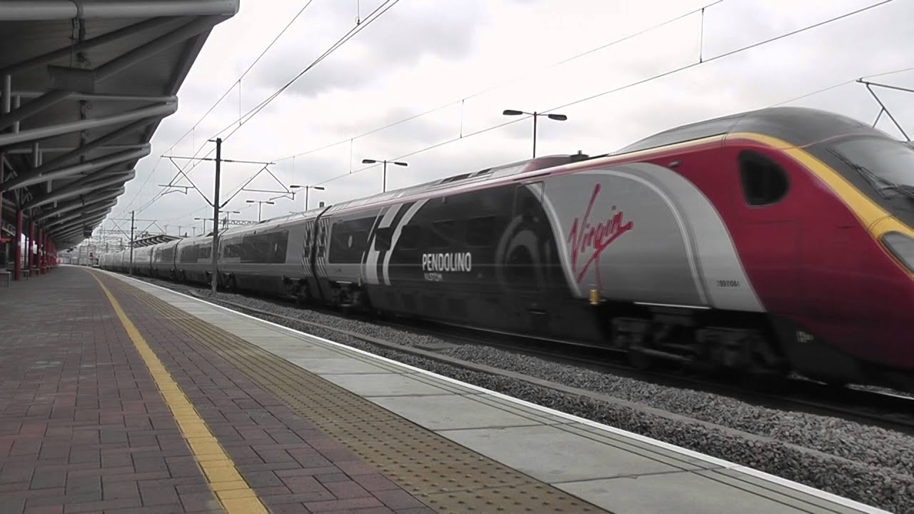 (HD) Alstom Pendolino 390004 Departs Rugby, With A Birmingham New ...