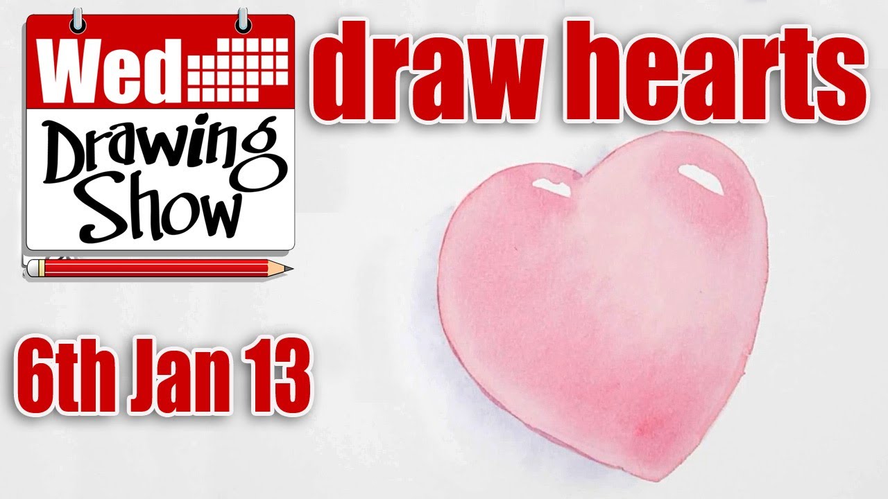 How to draw Hearts easy - step by step - YouTube