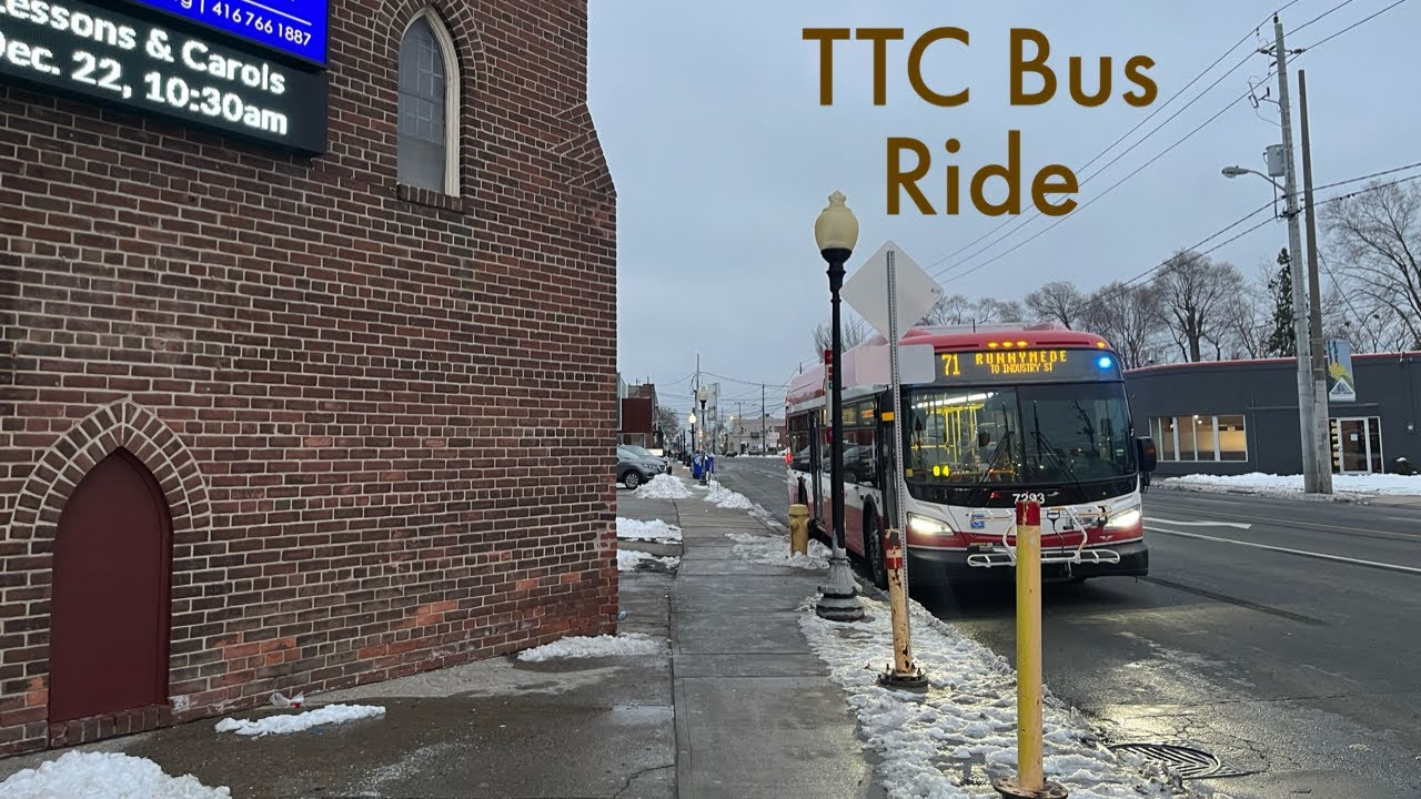 Toronto TTC 71 Runnymede Bus Ride - Almost Full Route Northbound 12/26 ...