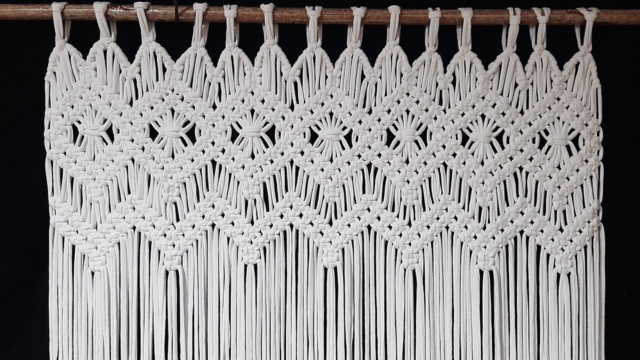Nro 92 Paso a paso Cómo hacer cortina en Macramé para PRINCIPIANTES ...