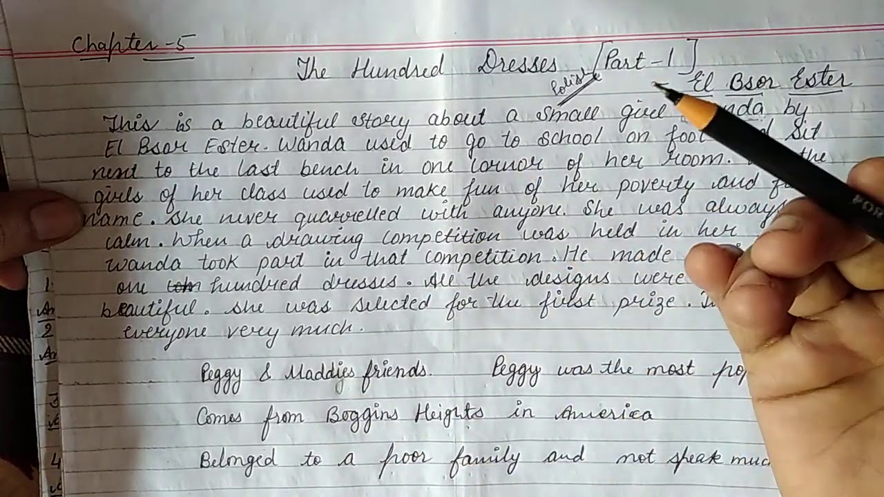 FIRST FLIGHT CH-5 (THE HUNDRED DRESSES) CLASS 10 NCERT - YouTube