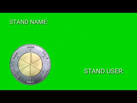 JoJo's bizarre adventure Part 5 vento aureo eye catcher Green screen