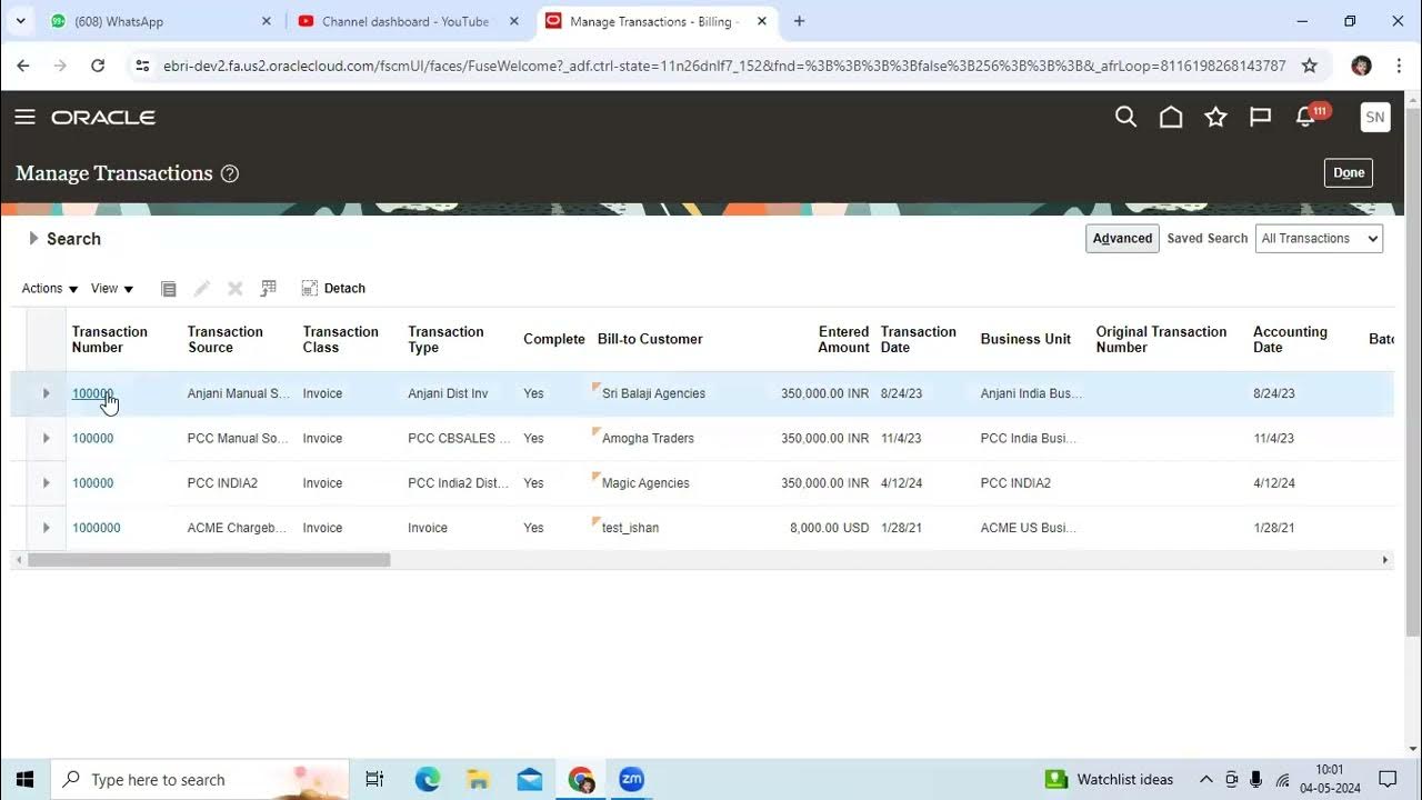 How many Adjustment types are there for AR Invoices in Oracle EBS and Fusion Receivables? - YouTube