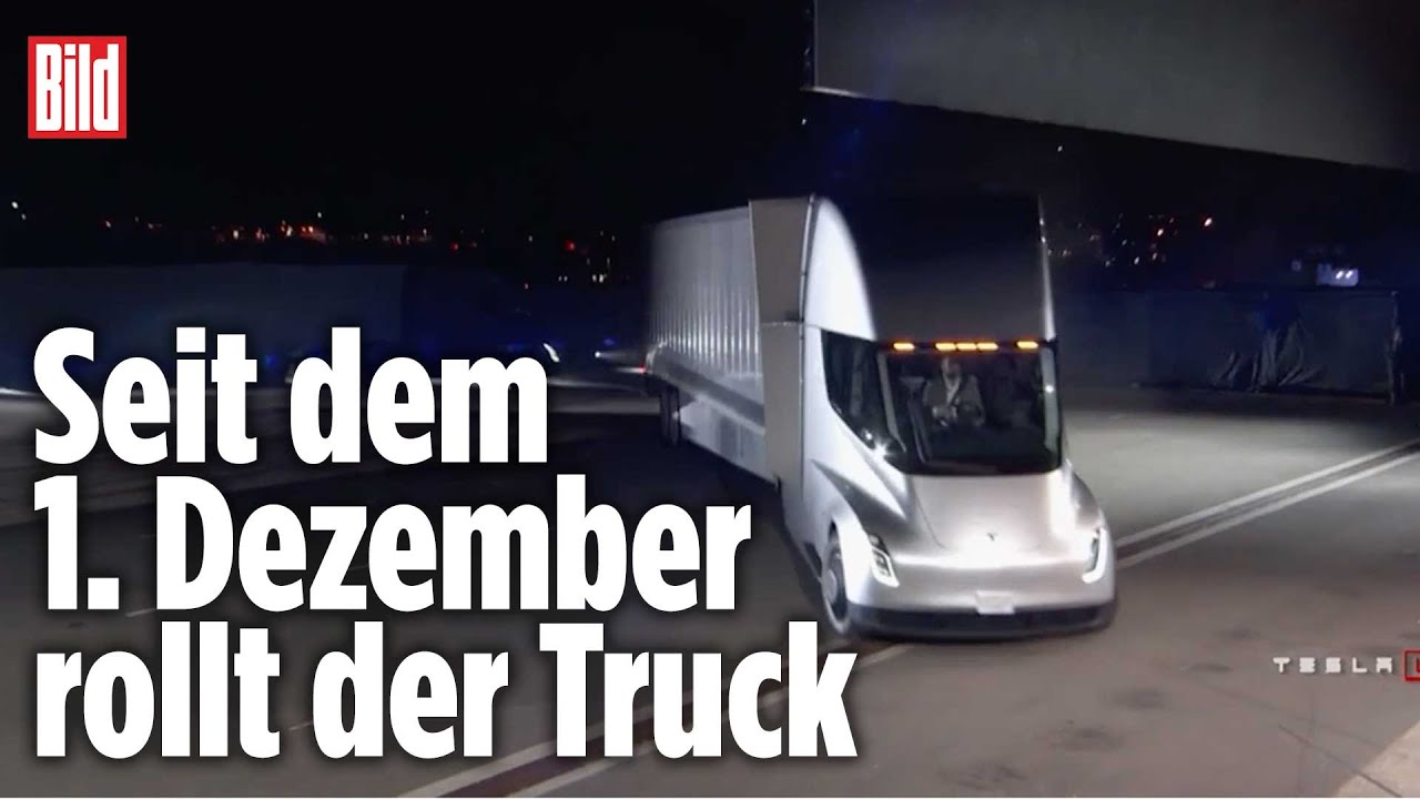 Tesla-Boss Elon Musk stellt seinen Mega-Lkw vor - YouTube