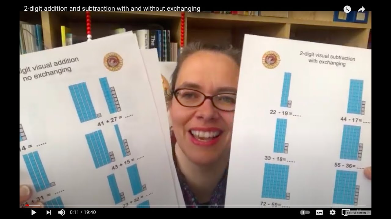 2-digit addition and subtraction with and without exchanging - YouTube
