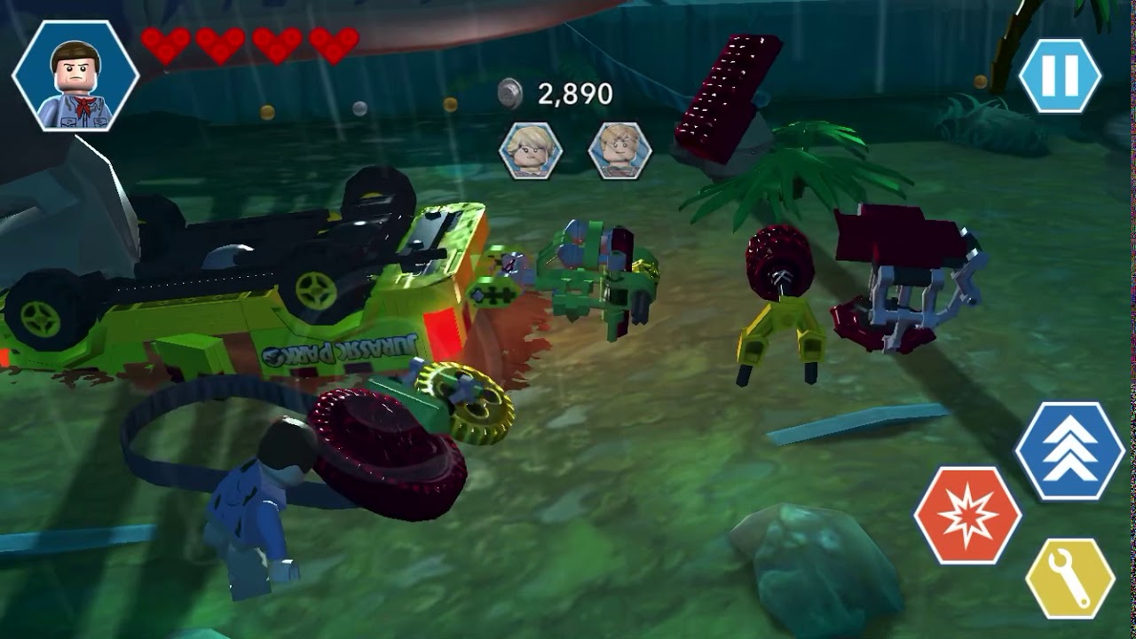 LEGO Jurassic World Mobile | Jurassic Park | Trex Enclosure - YouTube