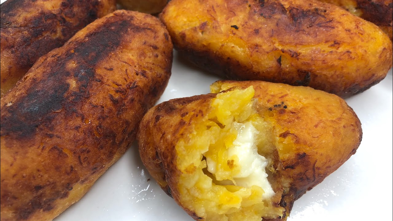 PLÁTANOS MADUROS RELLENOS DE QUESO FRESCO - YouTube