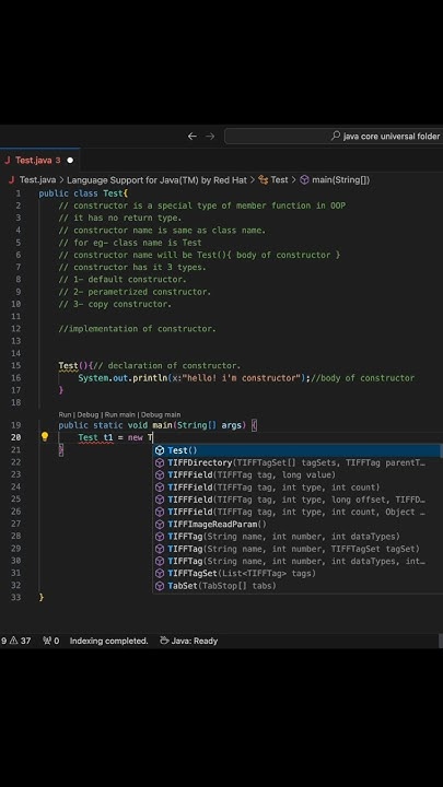 Implementation of default constructor in Java. #java #oop #cse #college ...