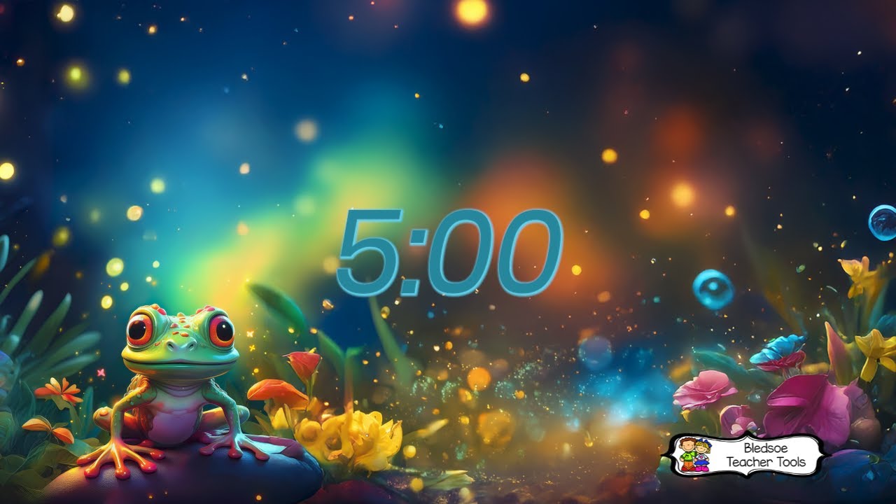 Blinking Frog Classroom Timer with Swamp Sounds - 5 Minutes - YouTube
