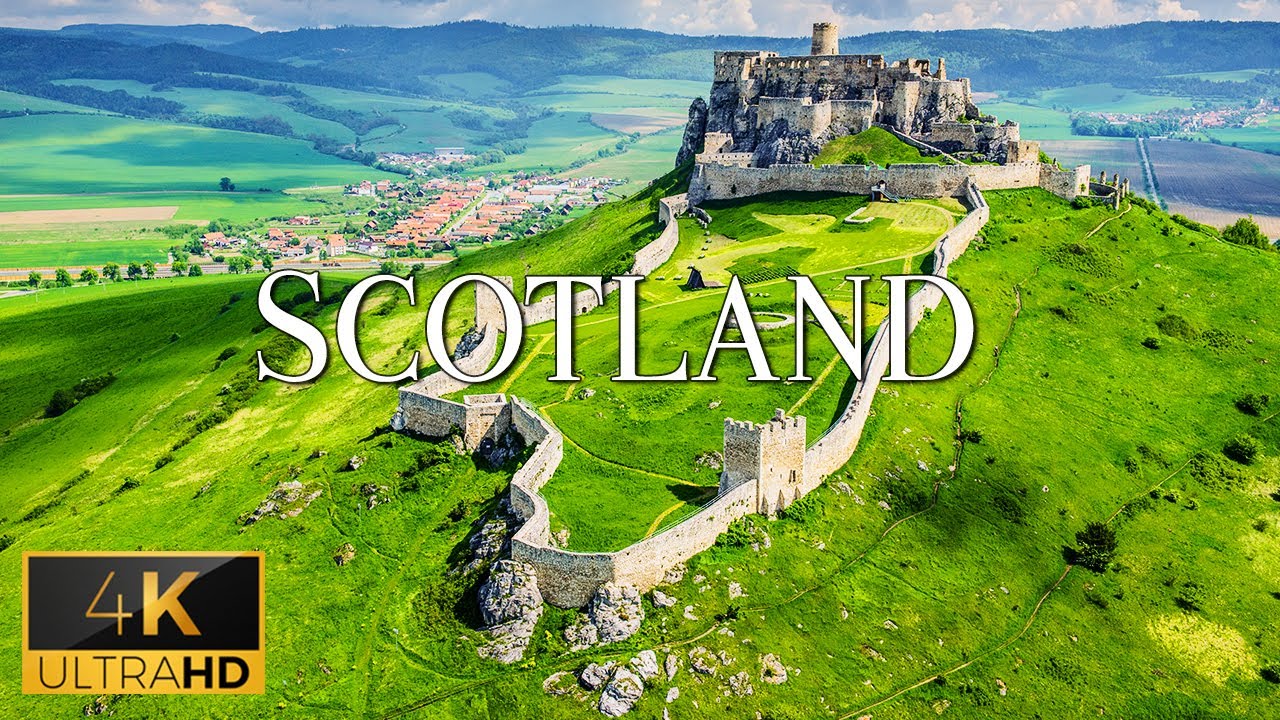 FLYING OVER SCOTLAND (4K Video UHD) - Relaxing Music With Stunning ...