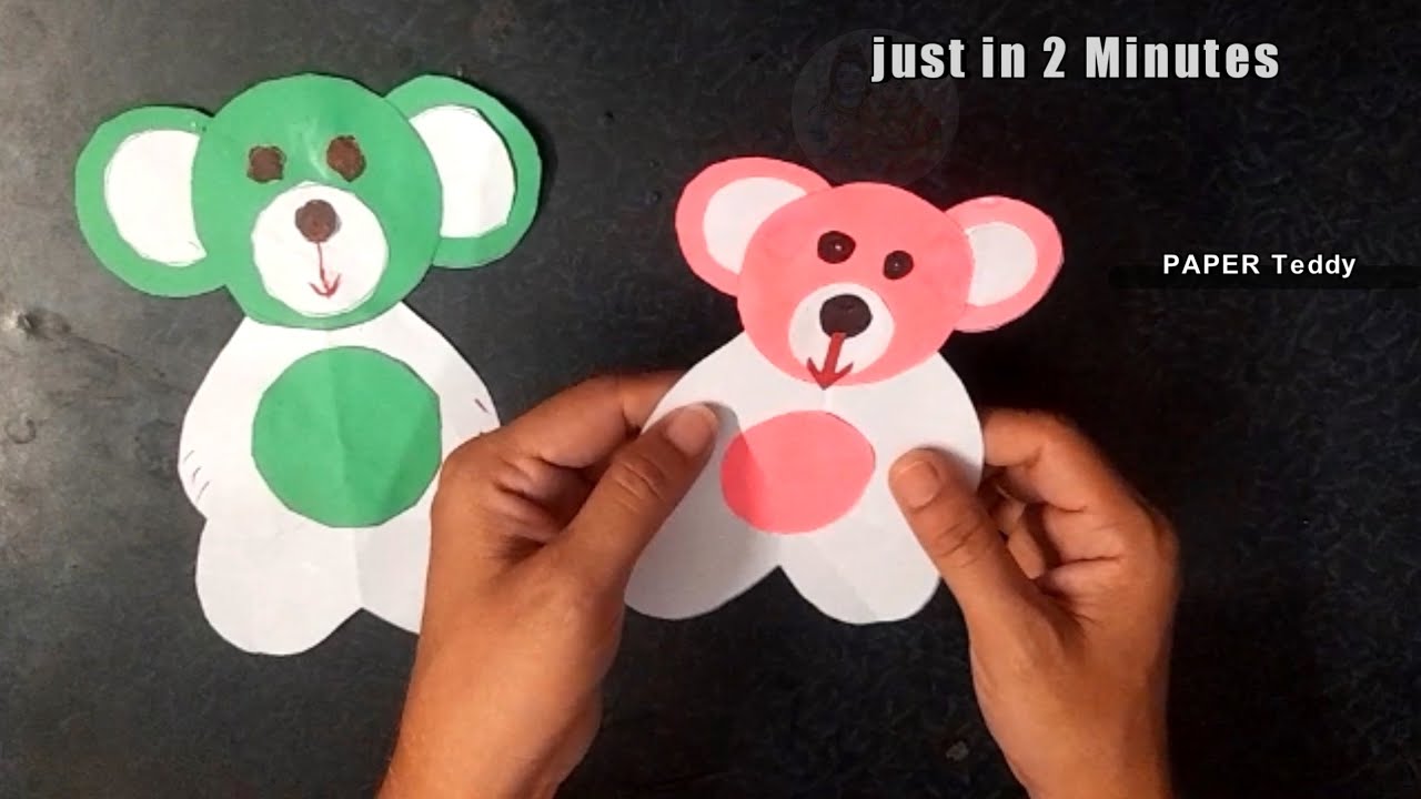 Cute Paper Craft teddy bear Making for Wall design//paper teddy bear ...