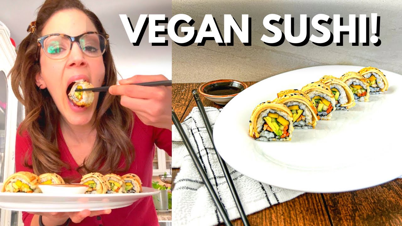 How to make VEGAN Sushi! Rainbow “Eel” Roll - YouTube